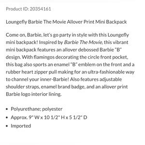 BARBIE x LOUNGEFLY | Bags | Barbie X Loungefly Barbie The Movie Logo ...